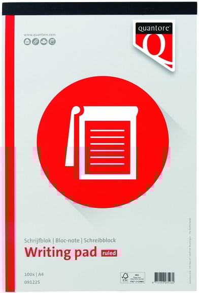 Schrijfblok Quantore A4 gelinieerd - GK