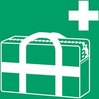 Pictogram bordje Djois EHBO koffer 200x200mm groen - GK