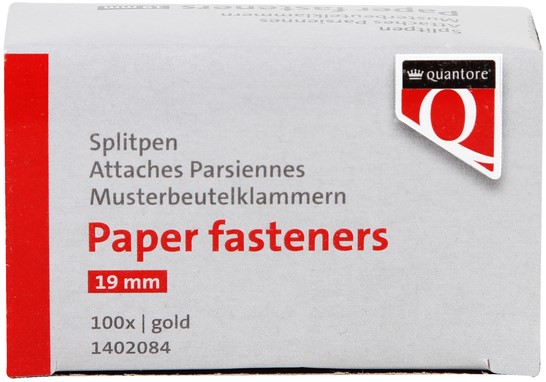 Splitpen Quantore 19mm 100 stuks goud - GK