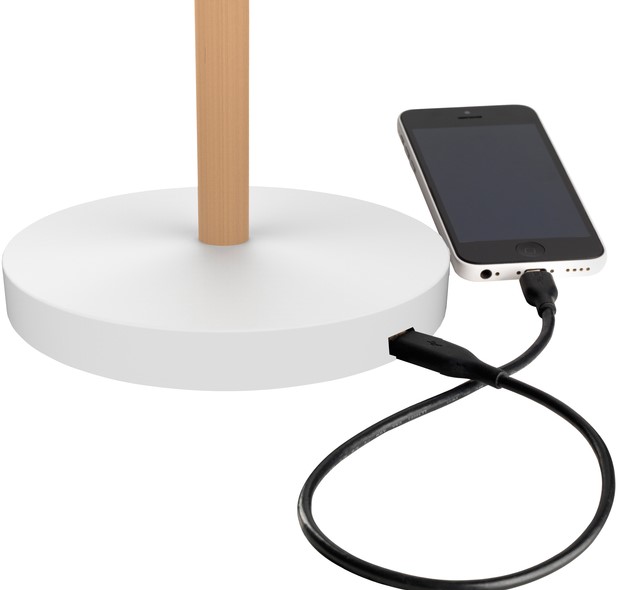 Bureaulamp Unilux Vicky led hout wit - GK
