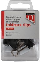 Foldback clips Quantore 19 mm assorti 12 stuks - GK