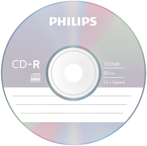 CD-R Philips 80Min 700MB 52x SP 100 stuks - GK