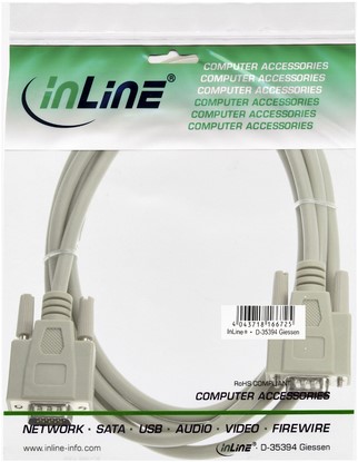 Kabel InLine S VGA 15HD M-M 2 meter beige en grijs - GK
