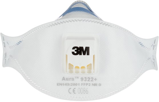 Stofmasker 3M Aura voor schuren 9322+ FFP2 met ventiel 5 stuks - GK