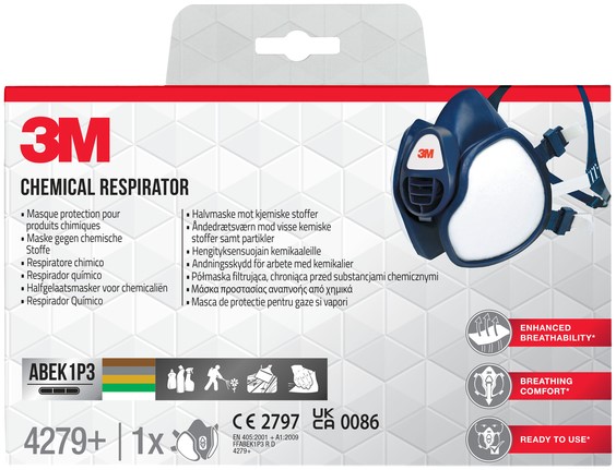 Masker 3M chemische stoffen FFABEK1 P3 D filters - GK