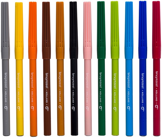 Viltstift Bruynzeel Kids set á 12 kleuren - GK