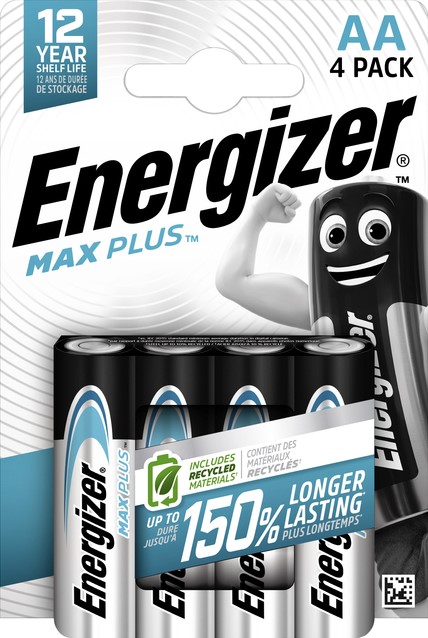 Batterij Energizer Max Plus 4xAA alkaline - GK
