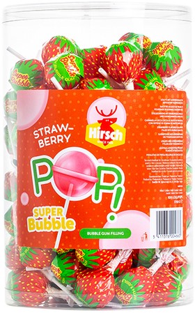 Lolly Hirsch super bubble strawberry 100x17 gram - GK