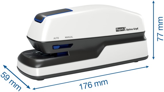 Nietmachine elektrisch Rapid Optima Grip 20vel zilver/zwart - GK