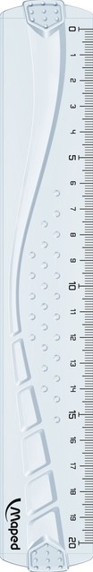 Liniaal Maped Geometric 20cm transparant - GK