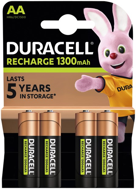 Batterij oplaadbaar Duracell 4xAA 1300mAh Plus - GK