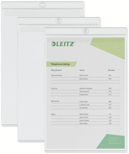 Insteekmap U-model Leitz Premium met ophangoog 0.20mm PVC A4 ...