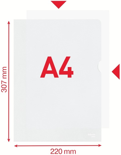 Insteekmap L-model Esselte standaard copy safe PP A4 transparant 100 ...