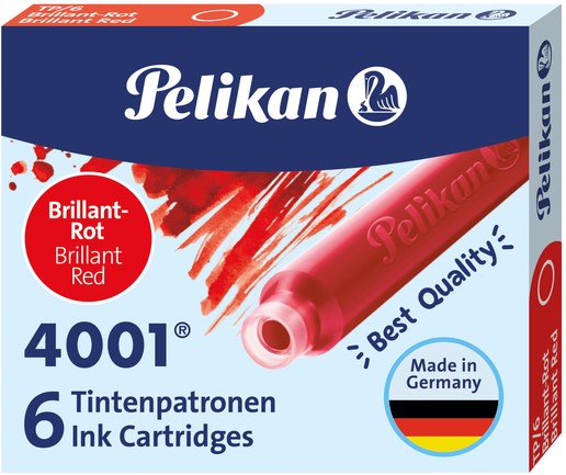 Inktpatroon Pelikan 4001 rood 6 stuks - GK