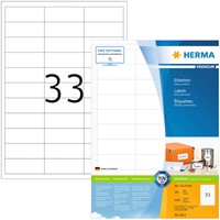 Etiket HERMA 4613 66x25.4mm premium wit 6600stuks - GK