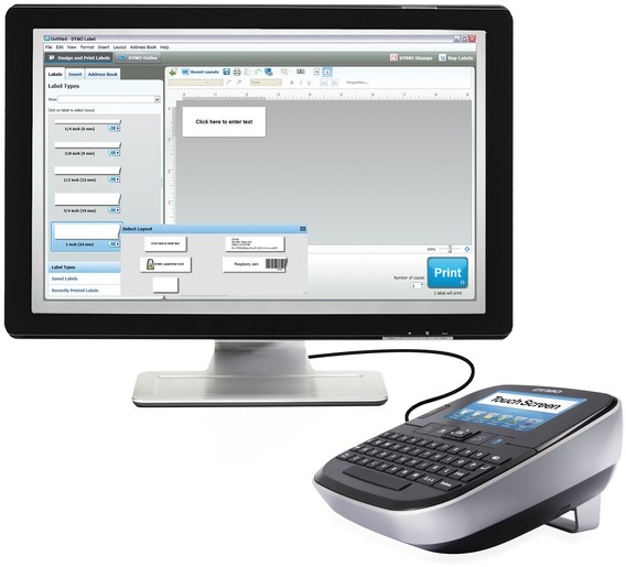 Labelprinter Dymo LabelManager 500TS draagbaar azerty 24mm zwart - GK