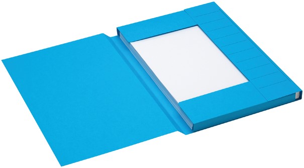 Dossiermap Secolor folio 3 klep 100% gerecycled karton 250 gr blauw - GK