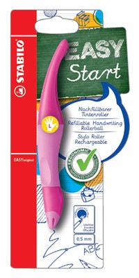 Rollerpen STABILO Easyoriginal linkshandig roze/lichtroze blister - GK