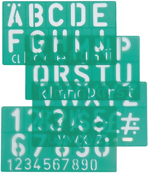 Lettersjabloon Linex hoofletters/letters/cijfers 50mm - GK