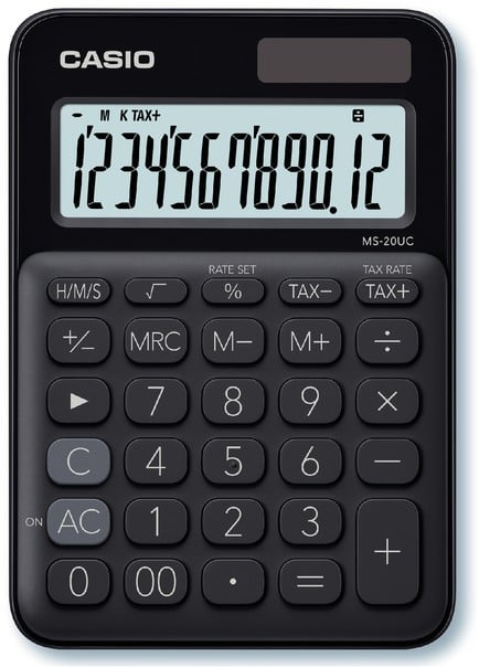 Rekenmachine Casio MS-20UC zwart - GK
