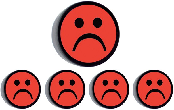 Magneet smiley 35mm rood 5 stuks - GK