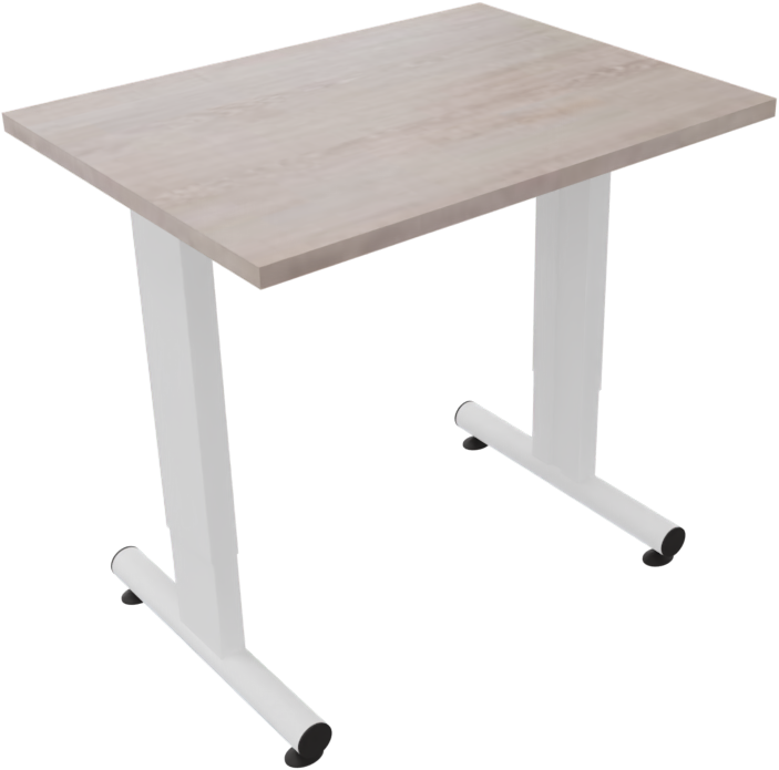 Bijzettafel 3331 - 80 x 46 cm. - Wit - Eiken Robson - GK