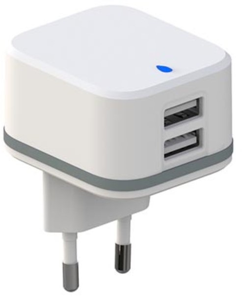 COMPACTE LADER MET 2 USB-AANSLUITINGEN - 5 V - 4.8 A max. - 24 W max ...