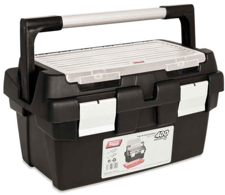 TAYG - GEREEDSCHAPSKOFFER - 400 x 225 x 190 mm - MET INLEGBAK - 17,1 L - GK